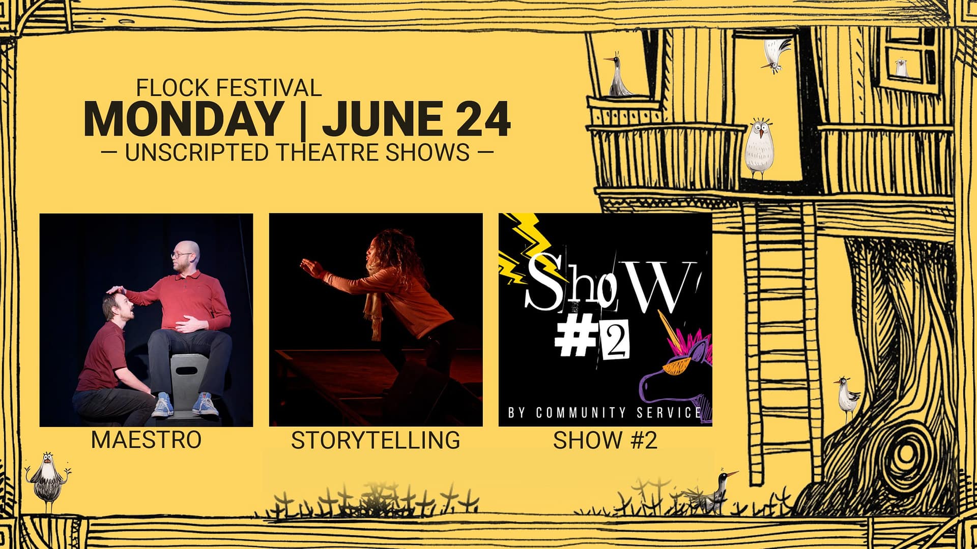 Monday | Flock Festival – Improvised Theatre | Flock Theatre